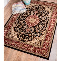 Well Woven Barclay Medallion Black 5'3" x 6'10" Round Area Rug at Menards®