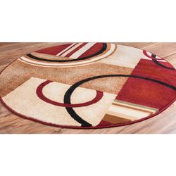 Well Woven Barclay Arcs Red 7'10" x 7'10" Round Area Rug at Menards®
