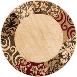 Well Woven Barclay Vane Beige 5'3" x 5'3" Round Area Rug at Menards®