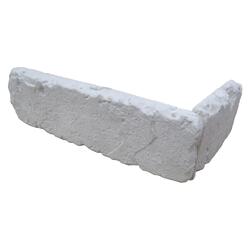 Stone Master® White Retro Brick Manufactured Stone Veneer Corners (2.95 ...