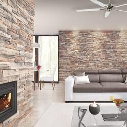 Stone Master® Earth Brown Roma Manufactured Stone Veneer Siding (5.5 sq ...