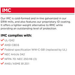 Wheatland Tube Company 3-1/2" x 10' Metallic Intermediate Conduit at ...