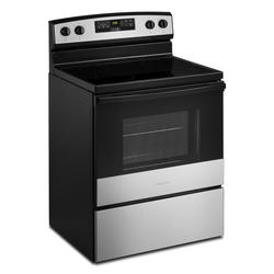 Amana® 30" 4.8 cu. ft. Monochromatic Stainless Steel Electric Range ...