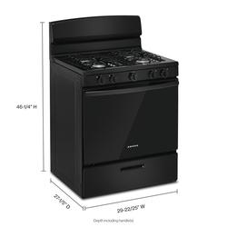 Amana® 30" 5.0 cu.ft. Black Gas Range at Menards®