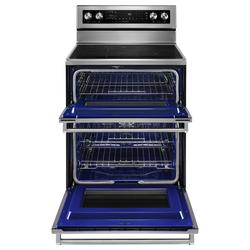 KitchenAid® 30" 6.7 cu.ft. Stainless Steel Double-Oven Electric Range ...