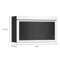 KitchenAid® 1.1 cu.ft. White Over-the-Range Flush Mount Built-In ...