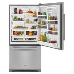 KitchenAid® 22 cu. ft. Stainless Steel Bottom-Freezer Refrigerator at ...