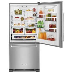 KitchenAid® 18.7 cu. ft. Stainless Steel Bottom-Freezer Refrigerator at ...
