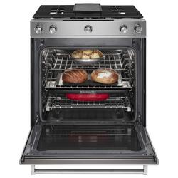 KitchenAid® 30" 7.1 cu.ft. Stainless Steel Slide-In Dual Fuel Range ...