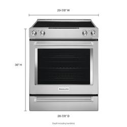 KitchenAid® 30" 7.1 cu.ft. Stainless Steel Electric Range with ...