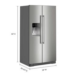 Maytag® 20.8 cu. ft. Fingerprint Resistant Stainless Steel Side-by-Side ...