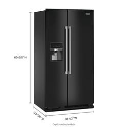 Maytag® 25 cu.ft. Black Side-by-Side Refrigerator at Menards®