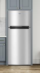 Whirlpool® 17.6 cu.ft. Fingerprint Resistant Metallic Steel Top-Freezer ...