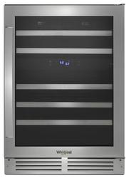 Whirlpool® 24" 46-Bottle Stainless Steel Dual Zone Wine Cellar at Menards®