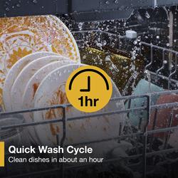 Whirlpool® 5-Cycle White Built-In Dishwasher with AI Intelligent Wash ...