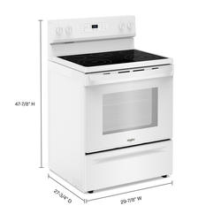 Whirlpool® 30" 5.3 cu. ft. White Electric Freestanding Range with 5 ...