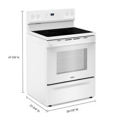 Whirlpool® 30" 5.3 cu.ft. White Electric Freestanding Range with 4 ...