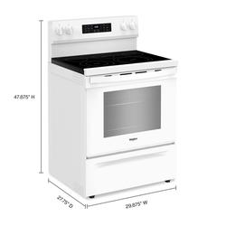 Whirlpool® 30" 5.3 cu. ft. White Electric Range (Smoothtop) with Air ...