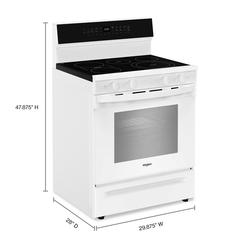 Whirlpool® 30" 5.3 cu. ft. White Electric Range with High Speed Preheat ...