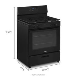 Whirlpool® 30" 5.1 cu. ft. Black Gas Range at Menards®
