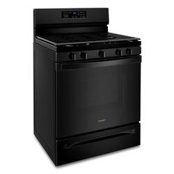 Whirlpool® 30" 5.0 cu.ft. Black Gas Range with Convection and Air Fry ...