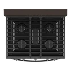 Whirlpool® 30" 5.0 cu. ft. Black Stainless Steel Gas Range with ...