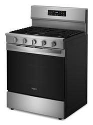 Whirlpool® 30" 5.0 cu. ft. Stainless Steel Freestanding Gas Range at ...