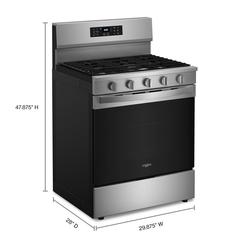 Whirlpool® 30" 5.0 cu. ft. Fingerprint Resistant Stainless Steel ...