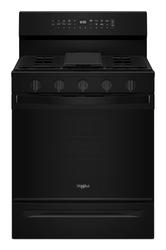 Whirlpool® 30" 5.0 cu. ft. Black Freestanding Gas Range with High Speed ...