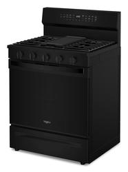 Whirlpool® 30" 5.0 cu. ft. Black Freestanding Gas Range with High Speed ...