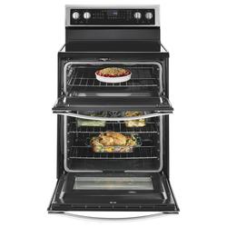 Whirlpool® 30" 6.7 cu.ft. Stainless Steel Double-Oven Electric Range ...