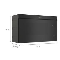 Whirlpool® 1.1 cu.ft. Black Over-the-Range Flush Mount Built-In ...