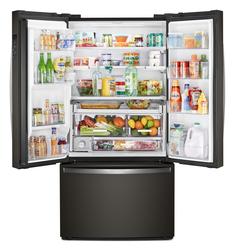 Whirlpool® 23.8 cu.ft. Black Stainless Steel French Door Refrigerator ...