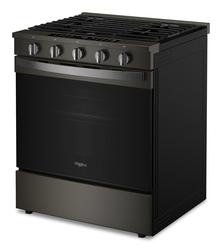 Whirlpool® 30" 5.3 cu. ft. Fingerprint Resistant Black Stainless Steel ...