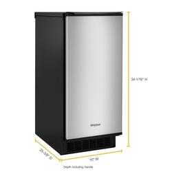 Whirlpool® 15" Fingerprint Resistant Stainless Steel Automatic Ice ...
