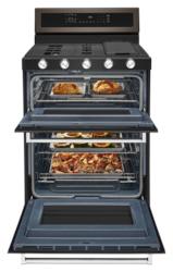 KitchenAid® 30" 6.0 cu.ft. Fingerprint Resistant Double-Oven Gas Range ...