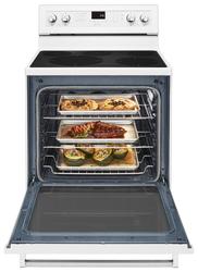 KitchenAid® 30" 6.4 cu.ft. White Electric Range with Convection (Smooth ...