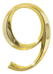 Whitehall Polished Brass Classic House Number 9 at Menards®