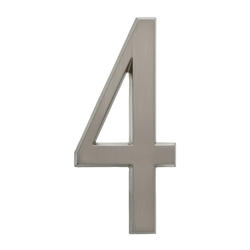 Whitehall DeSign-it® 4-3/4" Brushed Nickel Address Number 4 at Menards®