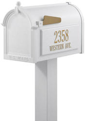 Whitehall Premium Streetside White Mailbox and Post Combo at Menards®