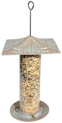 Whitehall™ Products 12" Copper Verdigris Dragonfly Tube Bird Feeder at ...