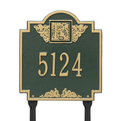 Whitehall™ Monogram Standard Green/Gold Personalized 1-Line Address ...