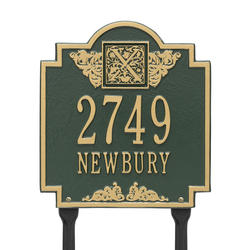 Whitehall™ Monogram Standard Green/Gold Personalized 2-Line Address ...