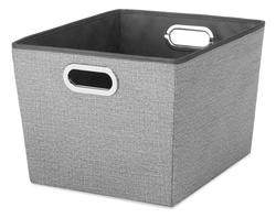 Whitmor® 33 Quart Gray Crosshatch Fabric Storage Bin at Menards®