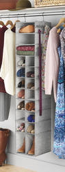Whitmor® Gray Fabric Hanging Shoe & Clothing Organizer at Menards®