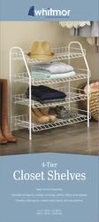 Whitmor® White 4-Tier Wire Closet Shelving Unit at Menards®