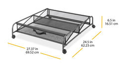 Whitmor® 6-Pair Gray Rolling Under-the-Bed Shoe Cart at Menards®