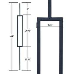 Mastercraft® Black Wrought Iron 1/2" x 3-3/4" x 44" Rectangle Stair ...