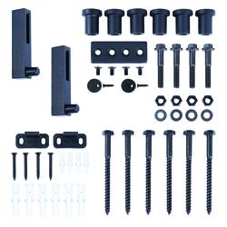 Forge® 80" Iron Black Marion Strap Barn Rail Kit at Menards®