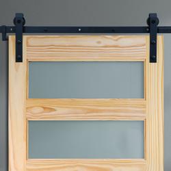 Forge® 80" Iron Black Marion Strap Barn Rail Kit at Menards®